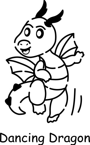 Joyful dragon Royalty Free Vector Image - VectorStock