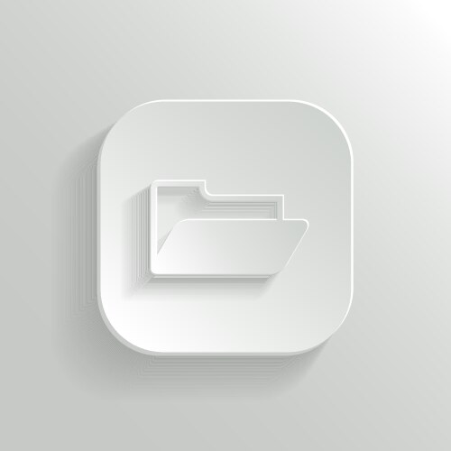 White rectangle button 3d web interface element Vector Image