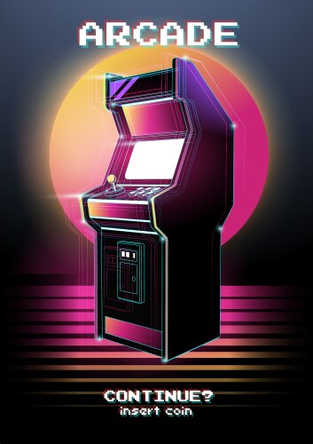 Arcade video game Royalty Free Vector Image - VectorStock