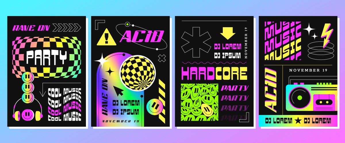 Rainbow Rave Vector Images (over 730)