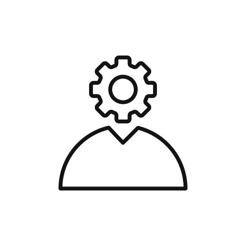 Block user logo sign outline Royalty Free Vector Image