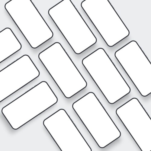 Phone with blank mobile app screens Royalty Free Vector