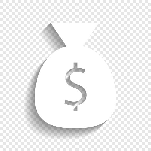 United states dollar sign white icon Royalty Free Vector