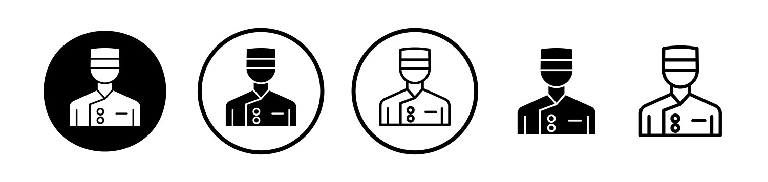 Concierge icon set on white background Royalty Free Vector
