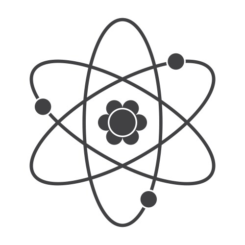 Atom logo icon Royalty Free Vector Image - VectorStock