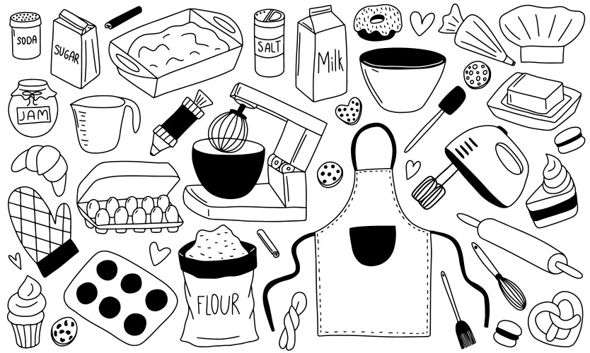 Baking Tools Sketch Vector Images (over 880)