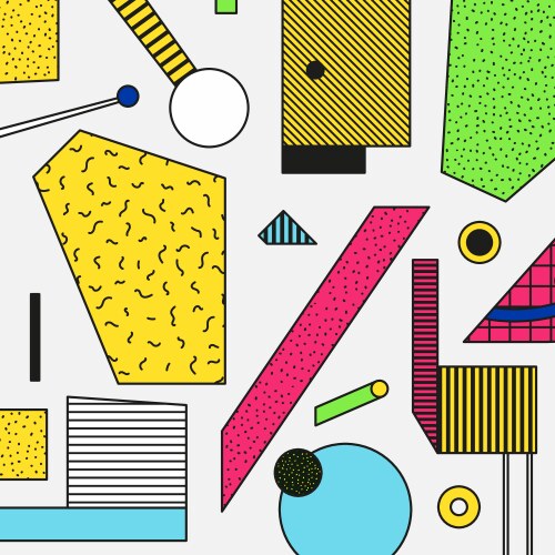 Memphis style design Royalty Free Vector Image