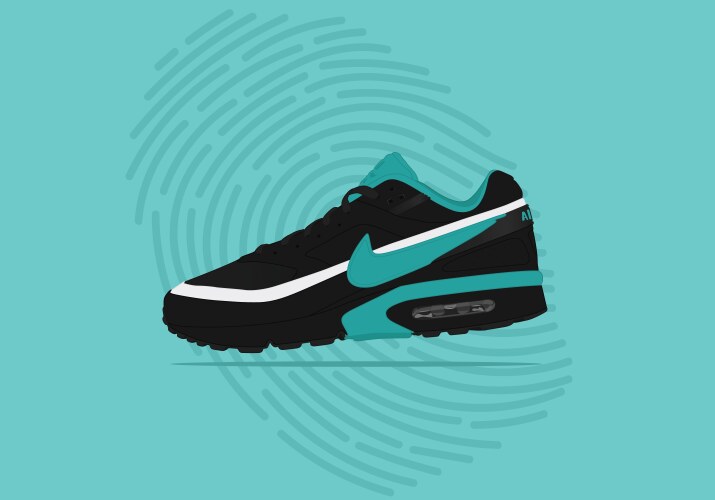Nike air max 95 blanco sneakers Royalty Free Vector Image