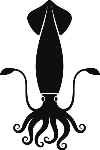 Black squid logo Royalty Free Vector Image - VectorStock