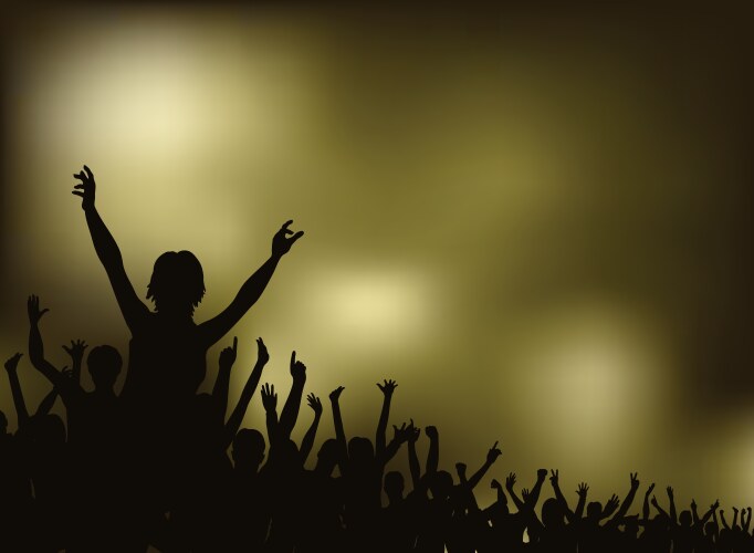 Crowd at a concert Royalty Free Vector Image - VectorStock