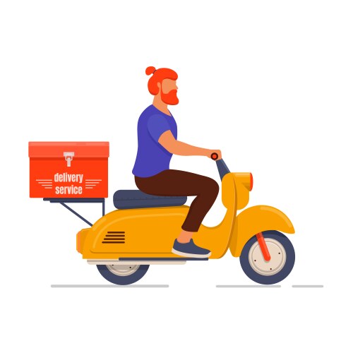 Red scooter Royalty Free Vector Image - VectorStock
