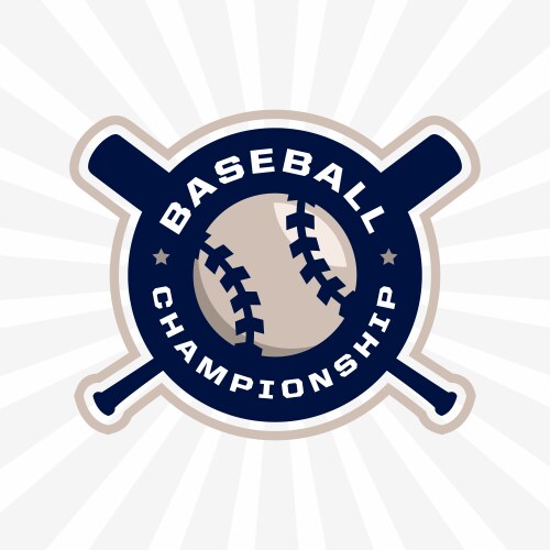 Baseball emblem logo Royalty Free Vector Image