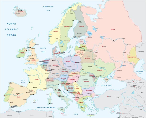 Detailed Europe Map Vector Images (over 18,000)