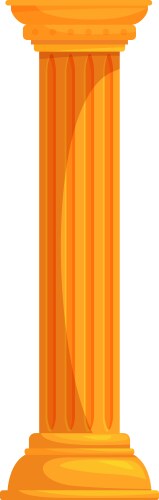 Greek column icon cartoon style Royalty Free Vector Image