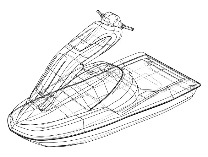 Jet ski sketch Royalty Free Vector Image - VectorStock