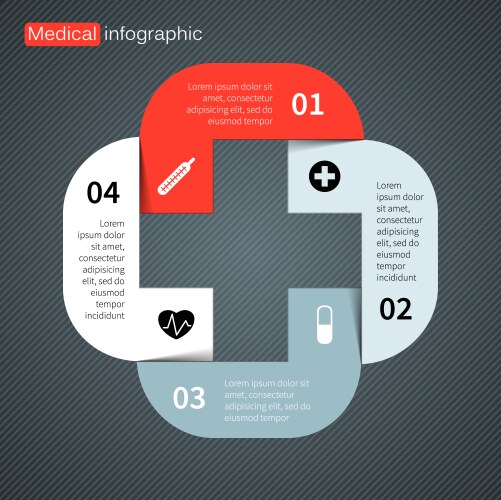 Circle plus sign infographic template for diagram Vector Image