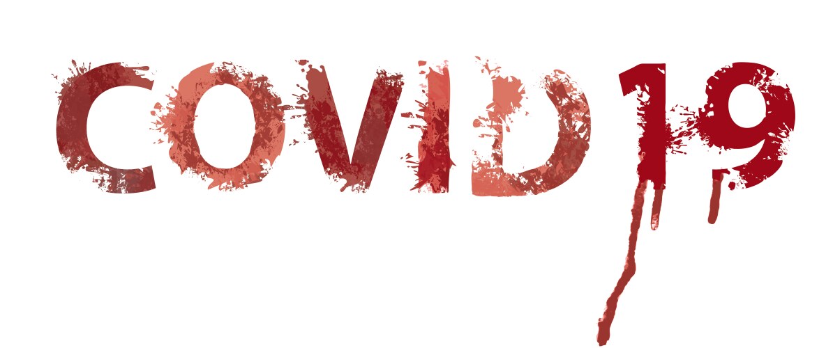 Scary death melted text hand lettering word Vector Image