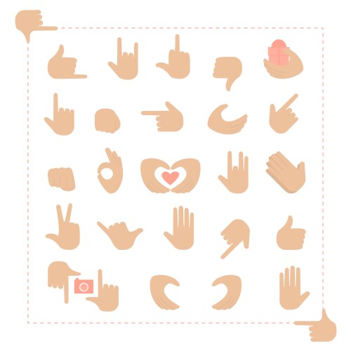 Woman hands pack Royalty Free Vector Image - VectorStock