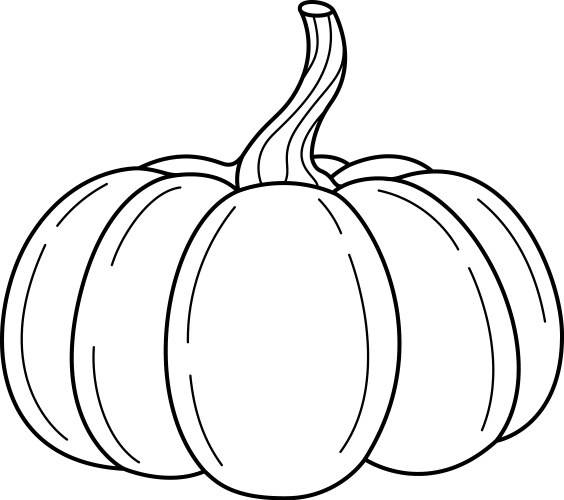 Pumpkin doodle icon art therapy coloring page Vector Image