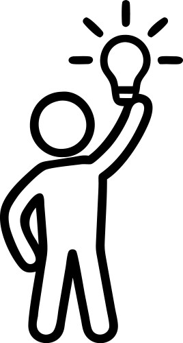 Simple human figure with one hand raised Vector Image