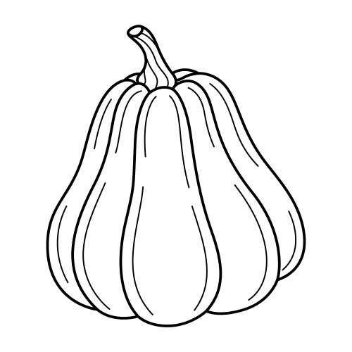 Pumpkin doodle icon art therapy coloring page Vector Image