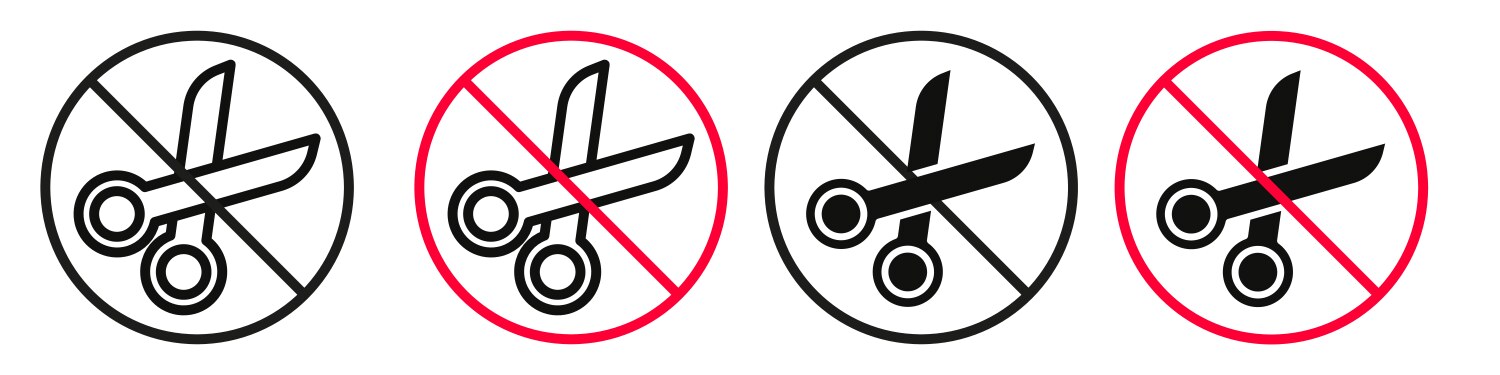 Do not Cut Symbol Vector Images (over 1,500)