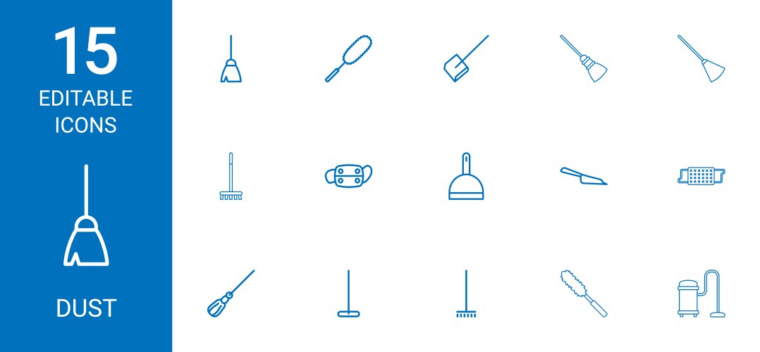 15 dust icons Royalty Free Vector Image - VectorStock