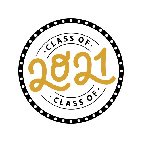 2025 graduate class logo Royalty Free Vector Image