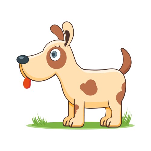 Cartoon little dog running Royalty Free Vector Image Cartoon little dog running Royalty Free Vector Image