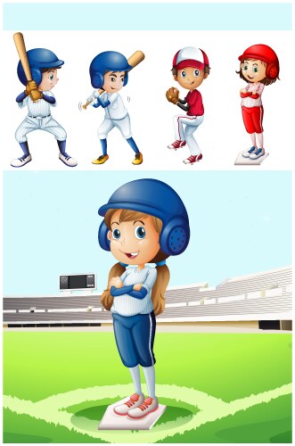 Baseball Field Cartoon Vector Images (over 2,200)
