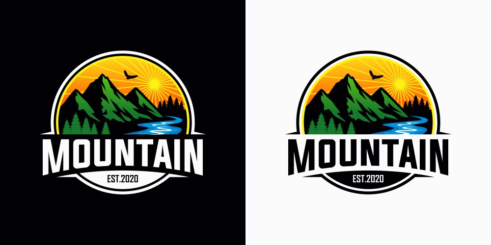 Great smokey mountains national park logo Vector Image