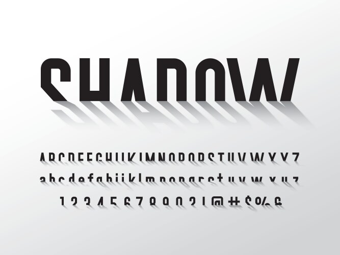 Long shadow font retro boldness 3d alphabet old Vector Image