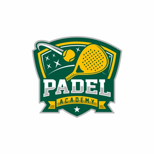 Padel logo icon design sports badge template Vector Image