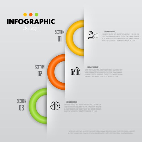 Round chart into 4 sections startup project Vector Image
