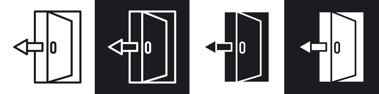 Logout thin line icon set Royalty Free Vector Image