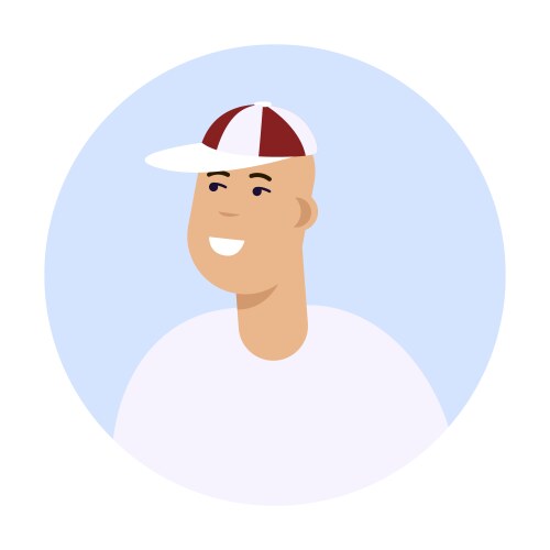 Modern circle avatar Royalty Free Vector Image