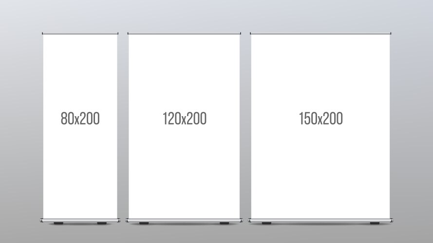 Stand board banner empty mockup vertical Vector Image