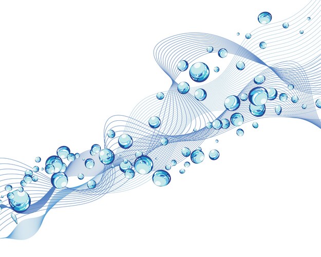 Water swoosh bubble background design Royalty Free Vector