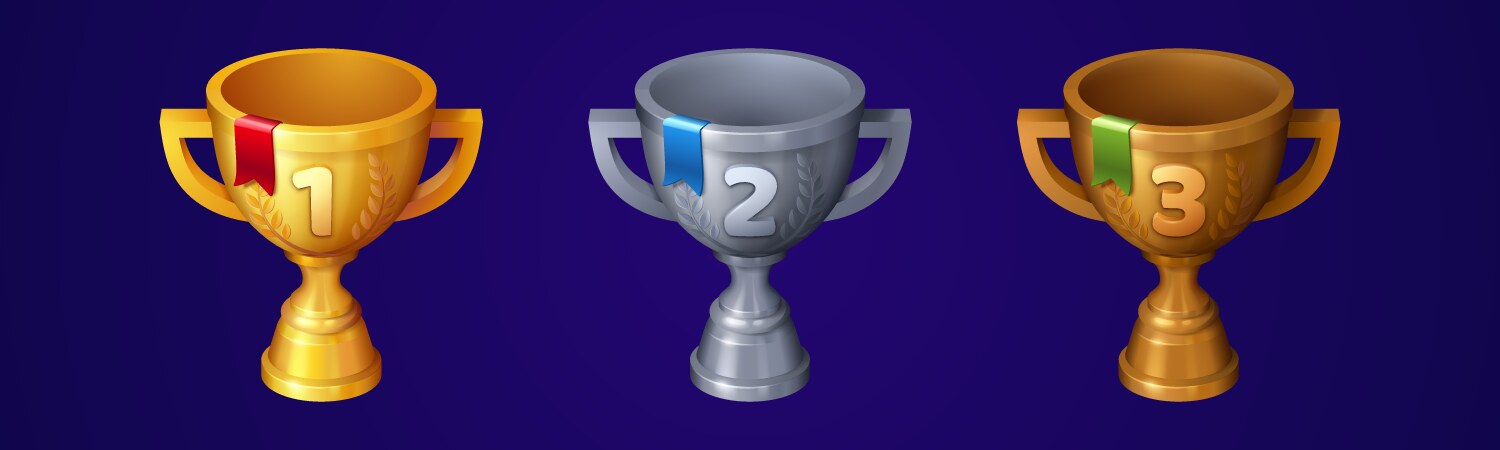 First Second Third Trophy Vector Images (over 3,100)