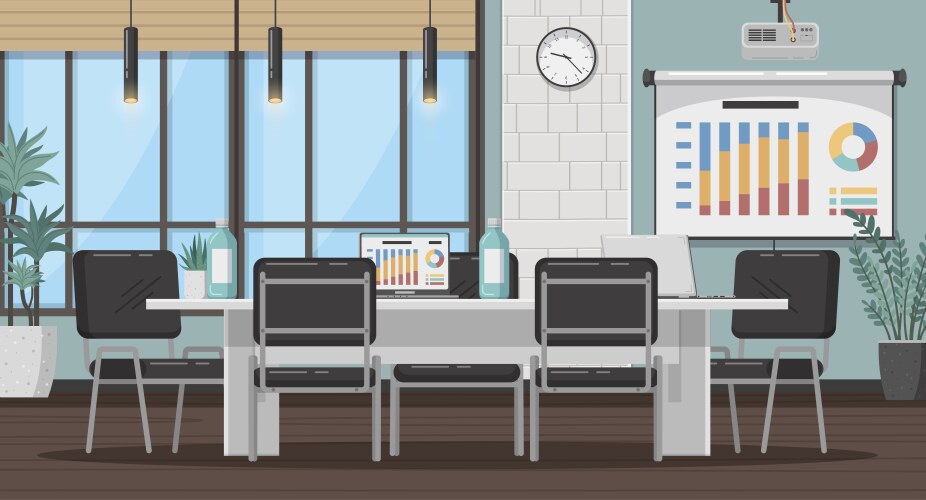 Meeting room cartoon Royalty Free Vector Image