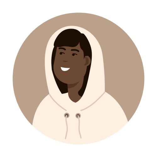 Modern circle avatar Royalty Free Vector Image