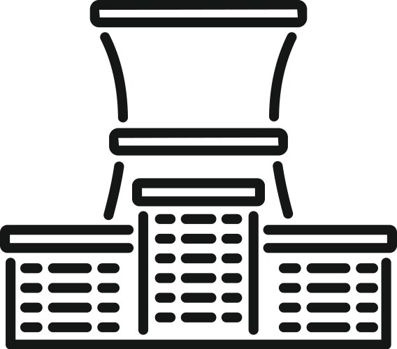 Nuclear power plant generating electricity using Vector Image