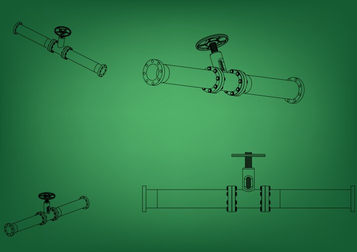 3d model of an pipeline Royalty Free Vector Image