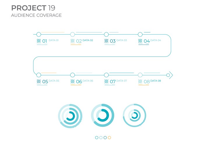 Coverage audience business analysis charts Vector Image