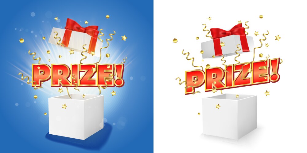 You win poster with prize cup Royalty Free Vector Image