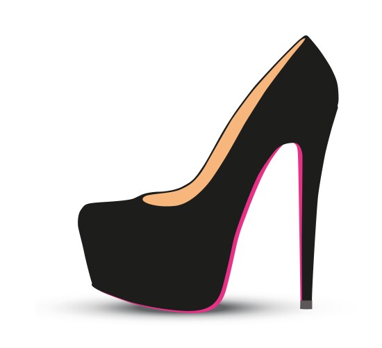 Elegant ladies high heels shoe shape made Vector Image
