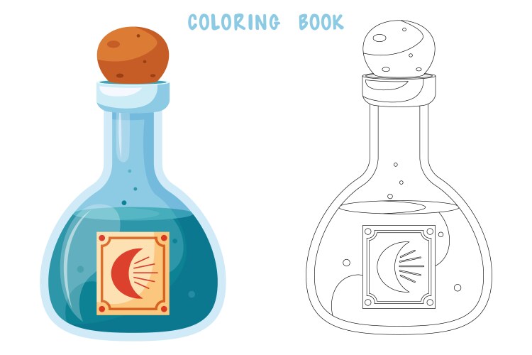 Glass Bottle Coloring Pages Vector Images (over 610)