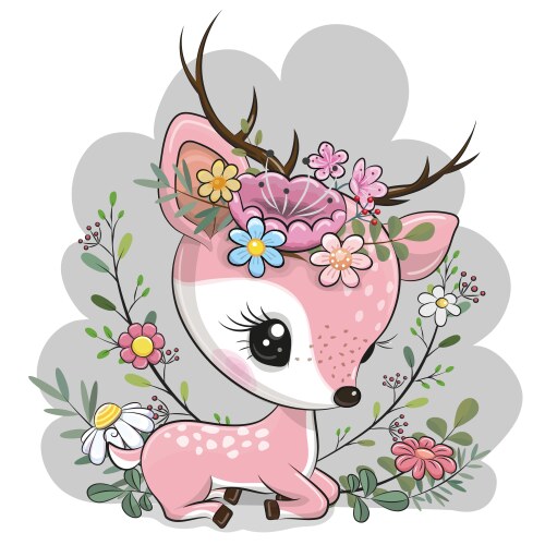 Pink Deer Vector Images (over 1,600)