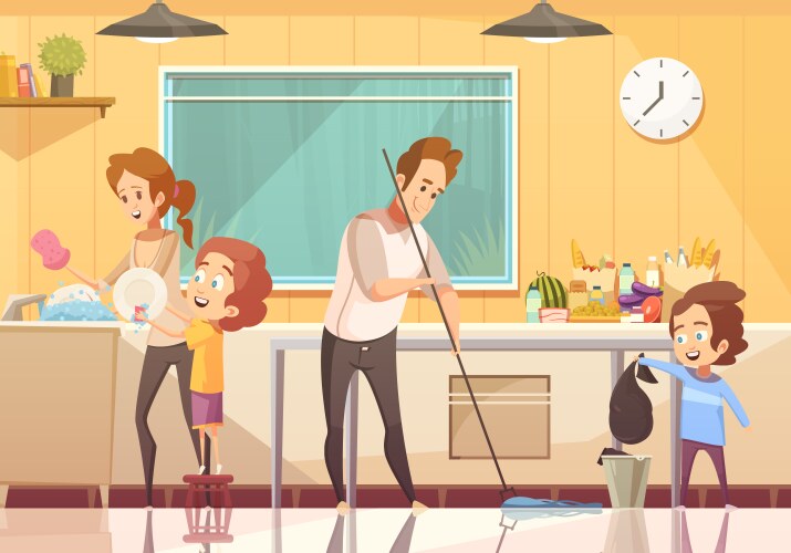 Cleaning Cartoon Vector Images (over 130,000)