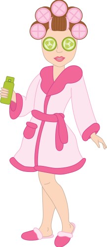 Spa girls set Royalty Free Vector Image - VectorStock